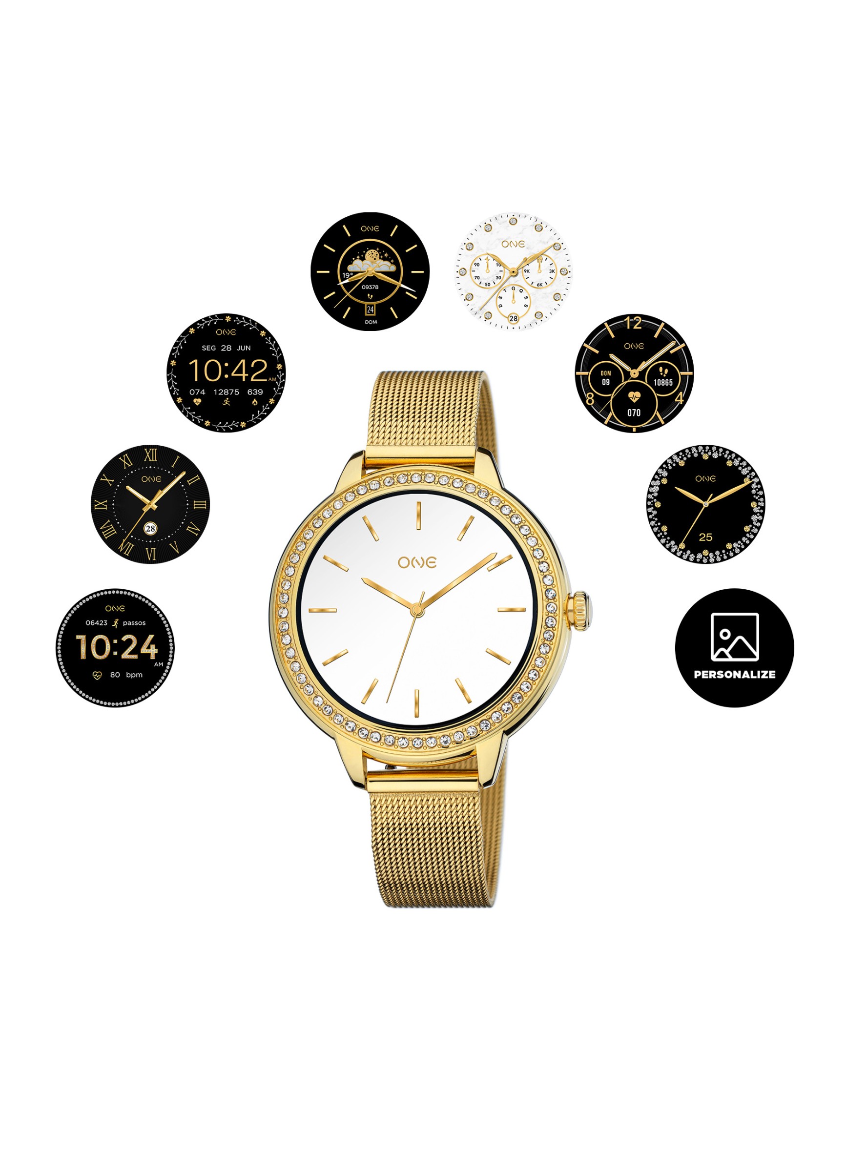 Smartwatch One Mini Spark Gold - OSW9811GM51L - ONE